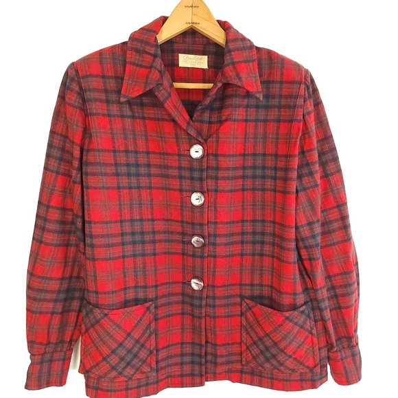 Pendleton | Jackets & Coats | Vtg Pendleton Jacket Womens 6 Button ...